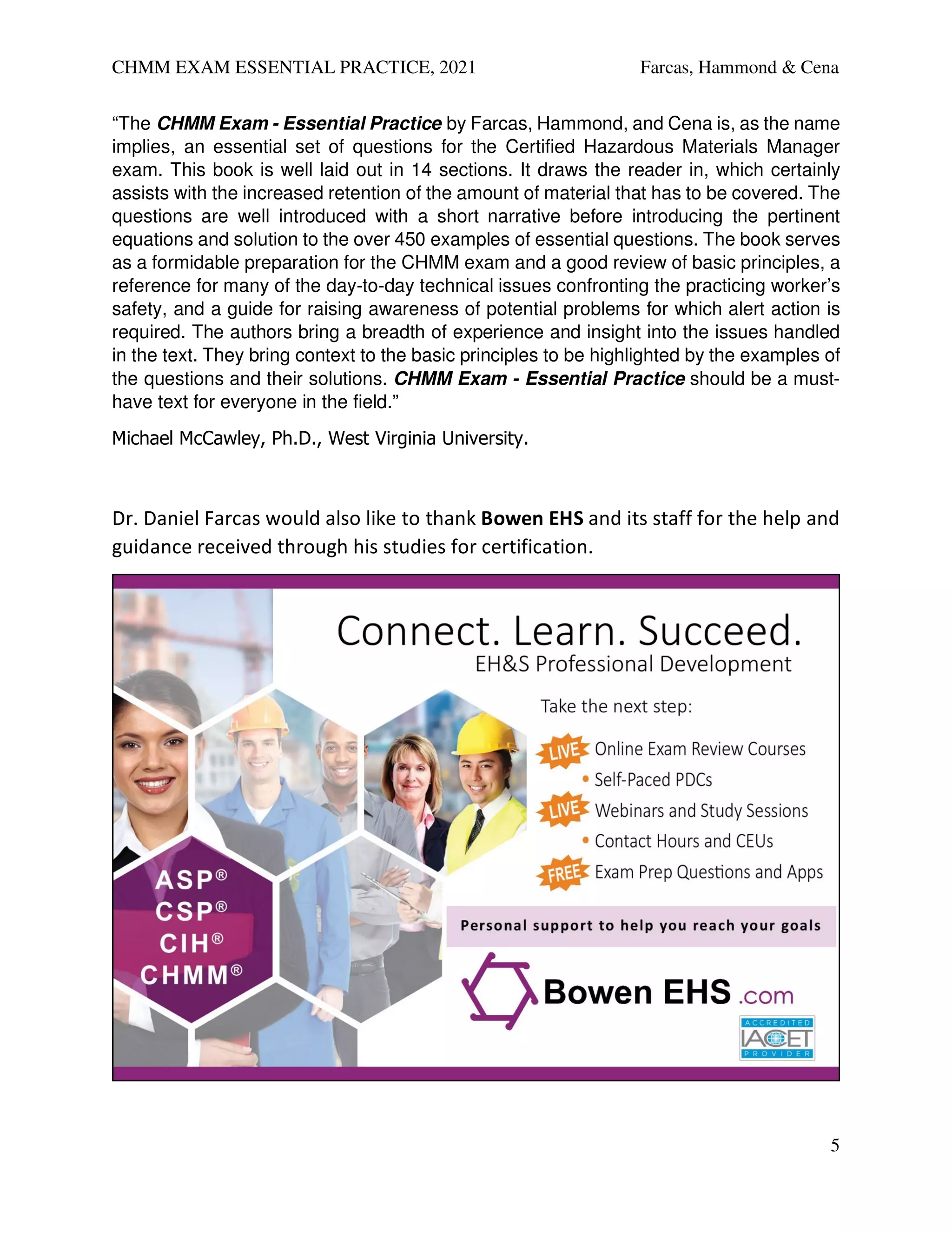 CHMM exam essential practice | PDF