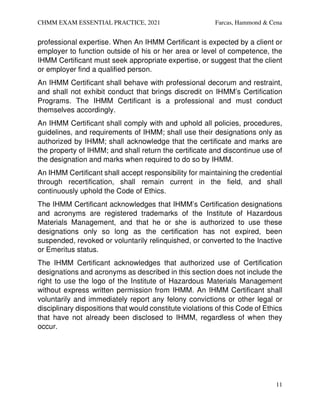 CHMM exam essential practice | PDF