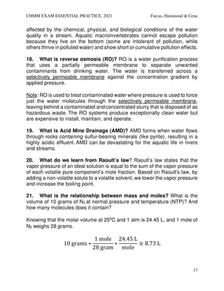 CHMM exam essential practice | PDF