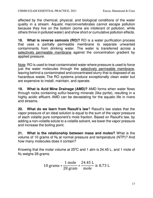 CHMM exam essential practice | PDF