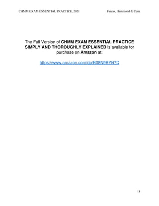 CHMM exam essential practice | PDF