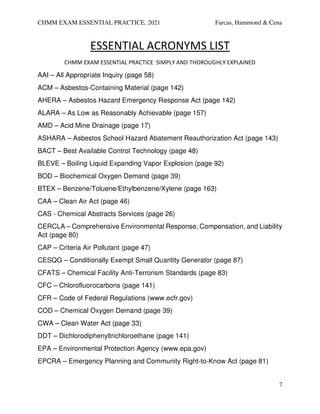 CHMM exam essential practice | PDF