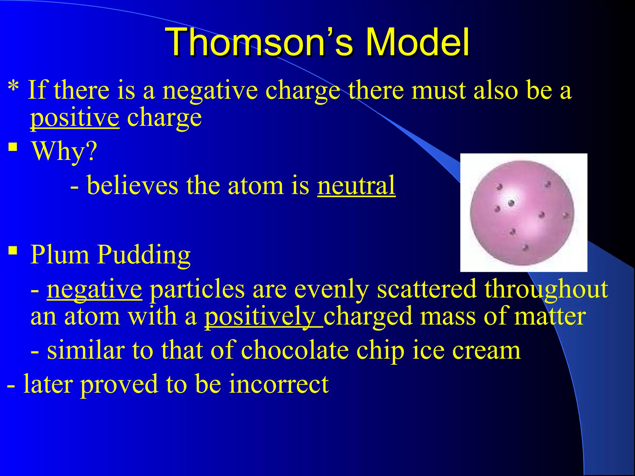giant presentation on model of an atom | PPT