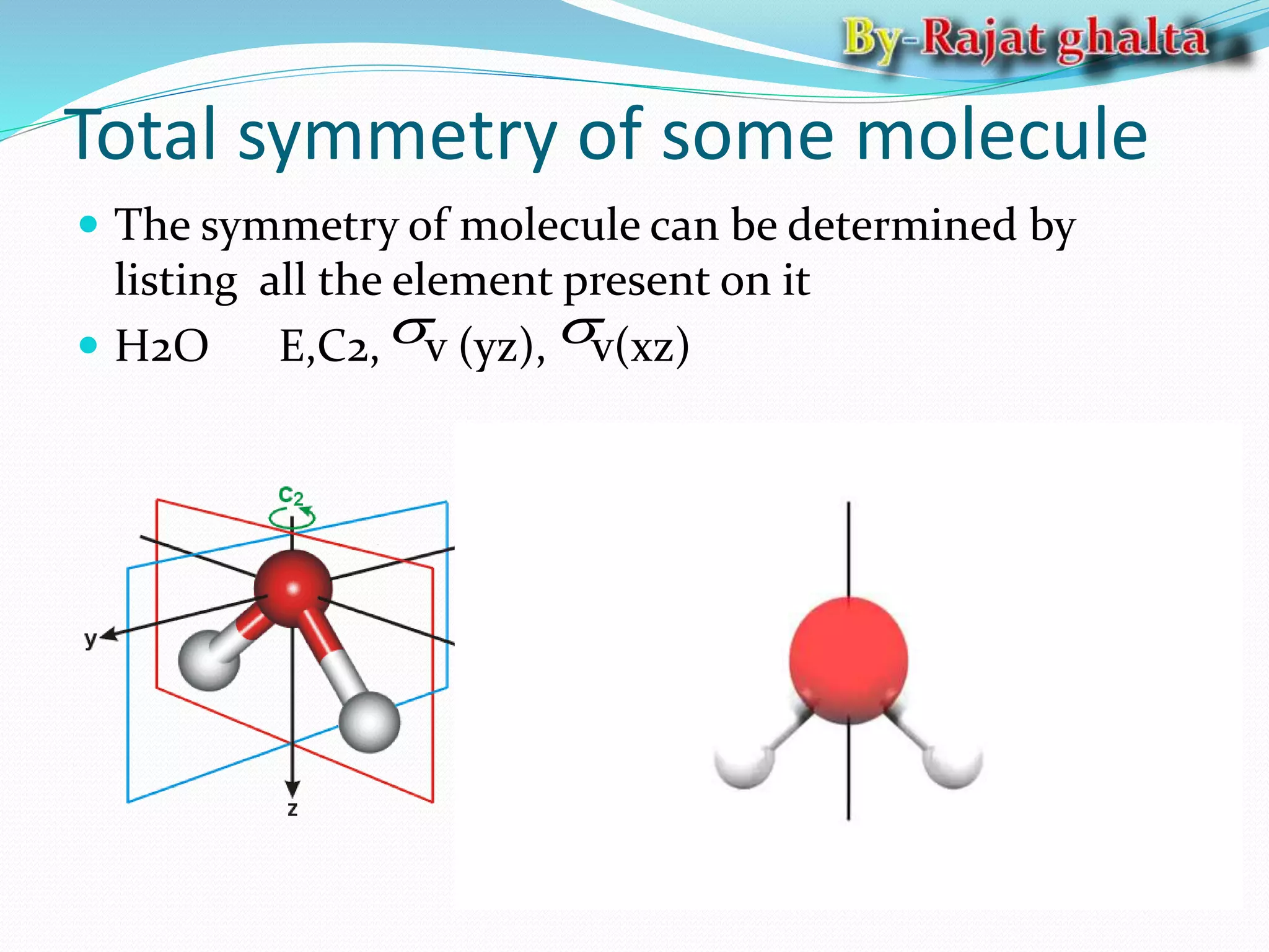 Symmetry and group theory | PPTX