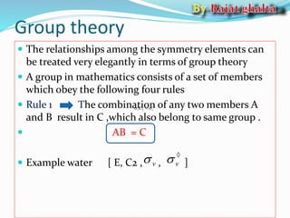 Symmetry and group theory | PPTX
