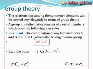 Symmetry and group theory | PPTX