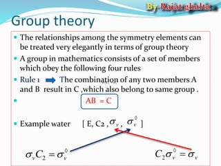 Symmetry and group theory | PPTX