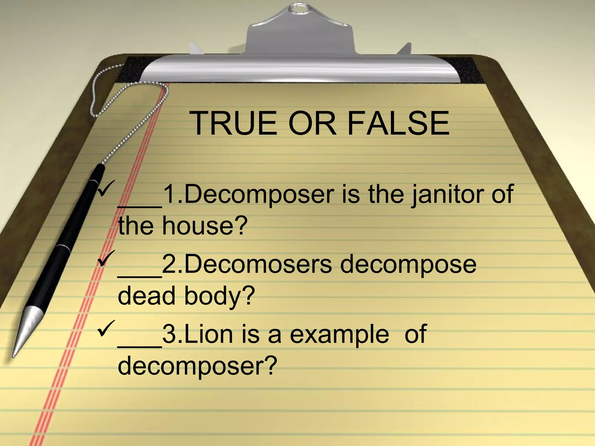 Chmsc lab. school science 6(decomposer) | PPT