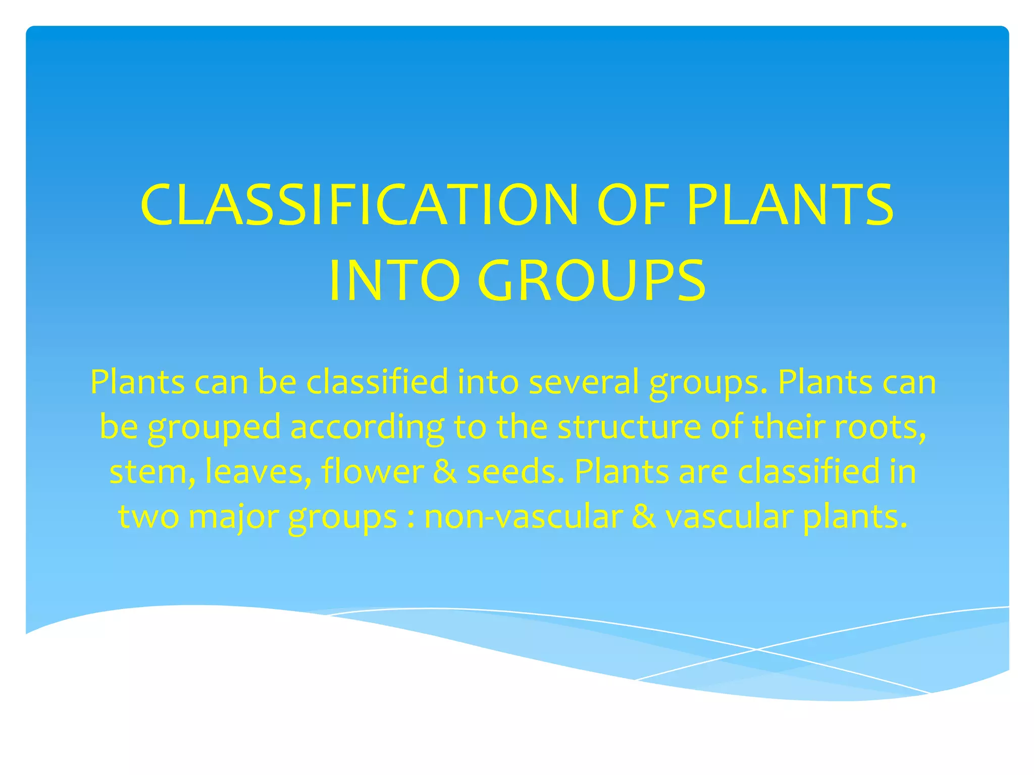 Chmsc lab school science project classification of plants | PPTX