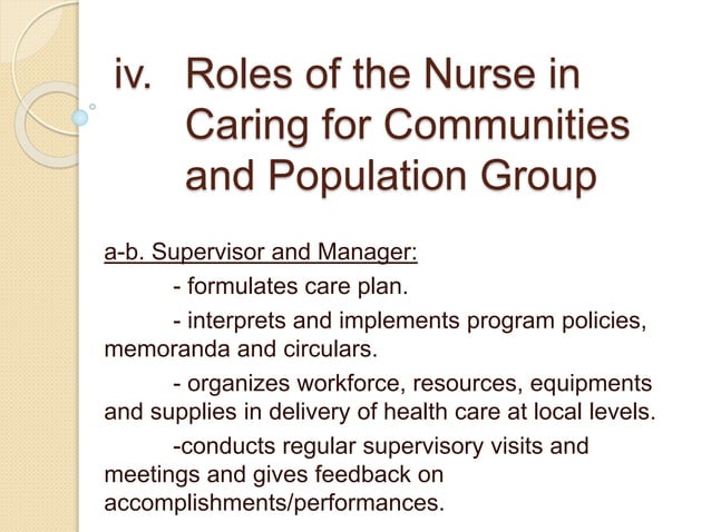 Nurses' Roles in Community Health Nursing | PPTX | Healthcare Industry ...