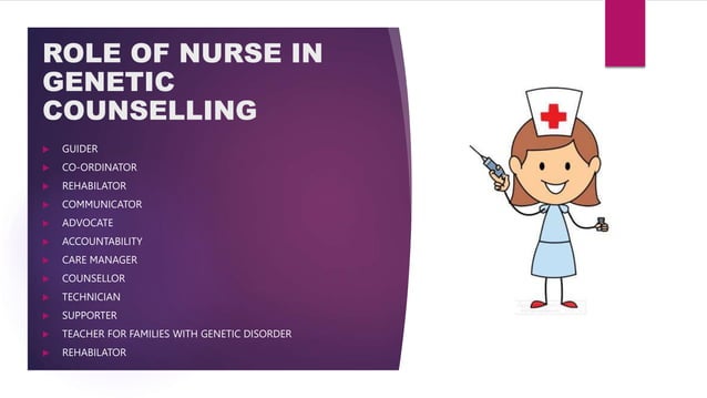 ROLE OF NURSE IN GENETIC COUNSELLING - CHN | PPTX | Infertility ...