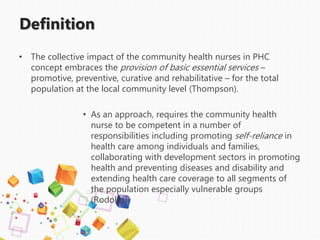 Community Health Nursing Part 1 | PPTX