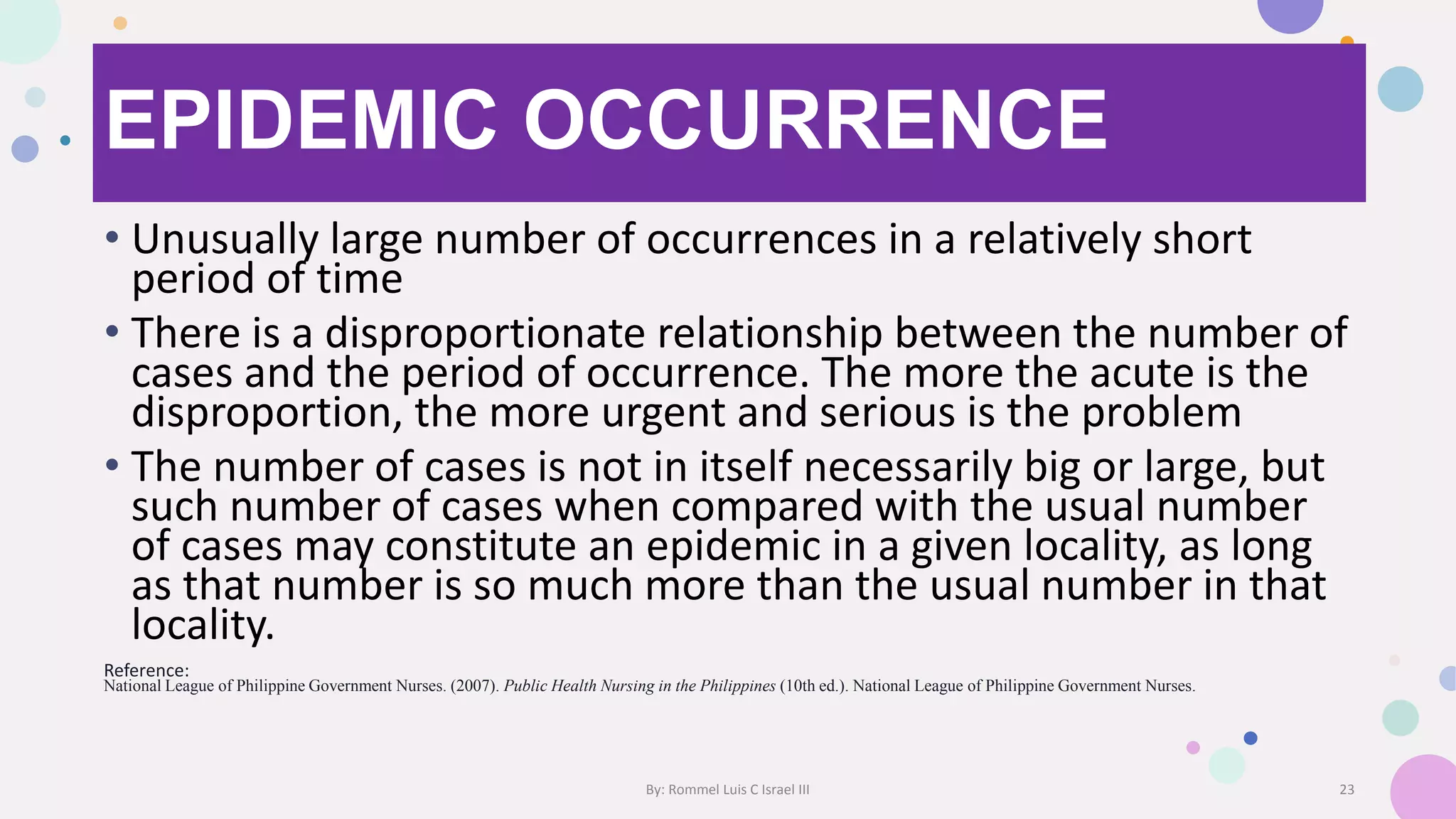 HEALTH STATISTICS AND EPIDEMIOLOGY (CHN 2) | PPTX