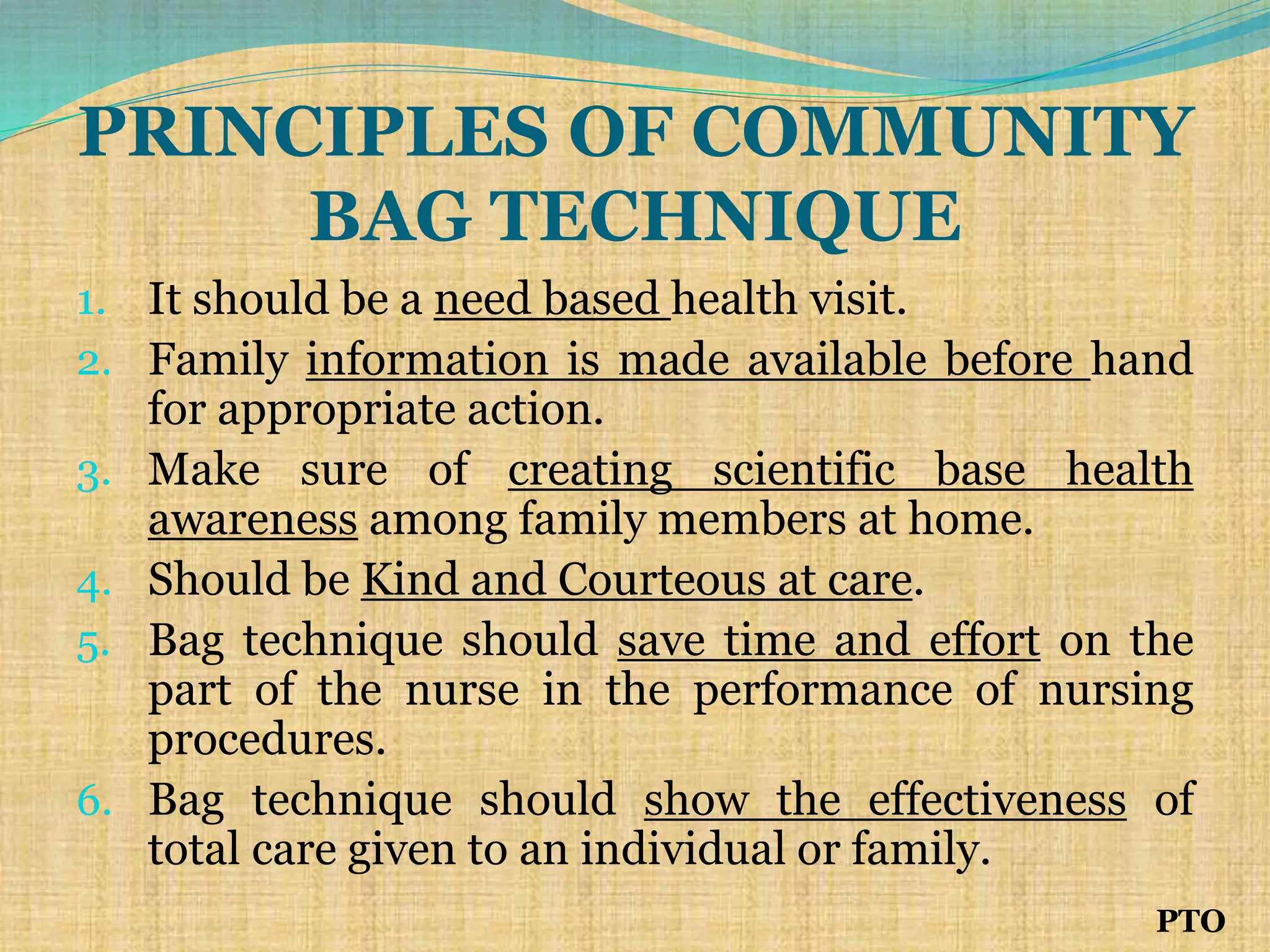 Community Bag Technique | PPTX