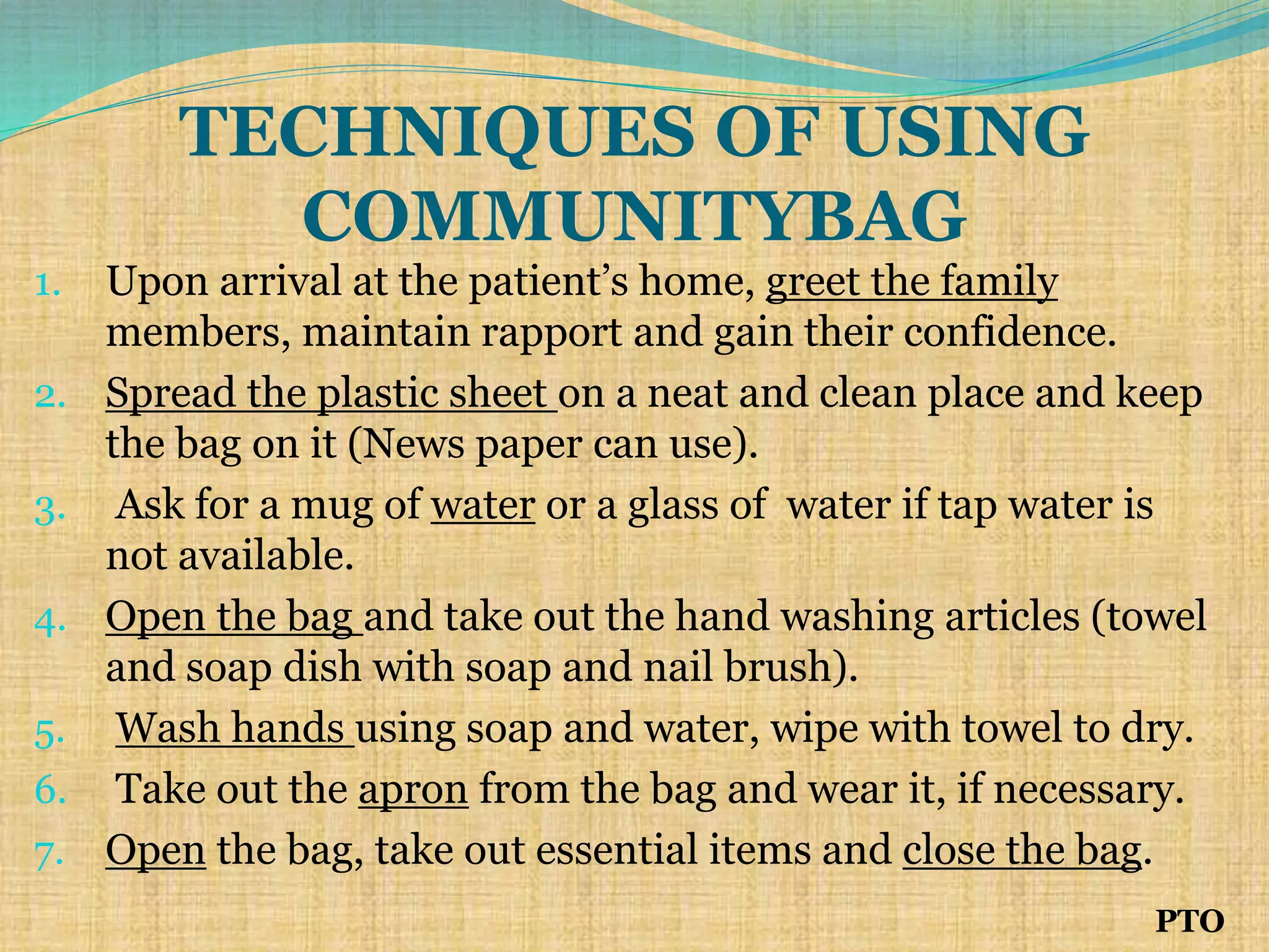 Community Bag Technique | PPTX