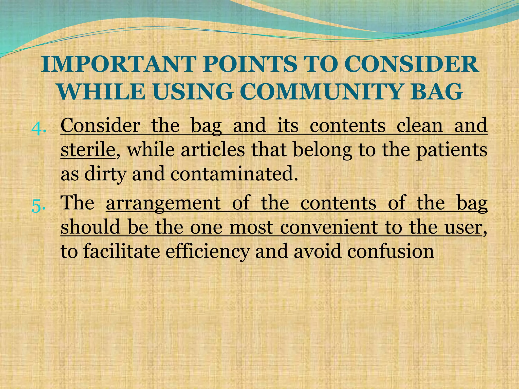 Community Bag Technique | PPTX