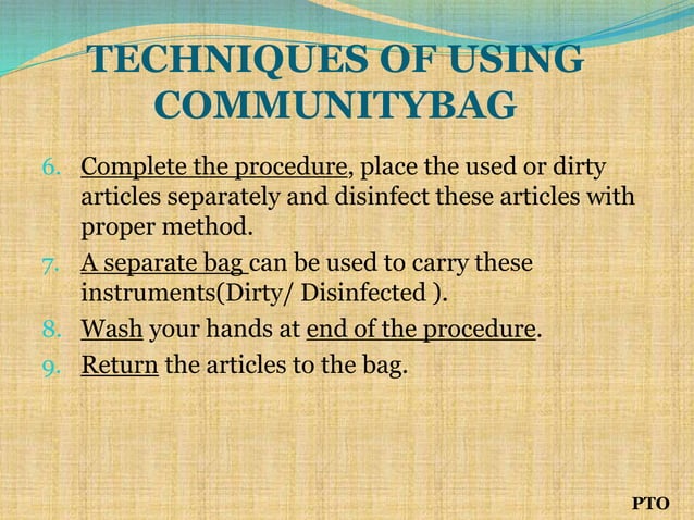 Community Bag Technique | PPTX