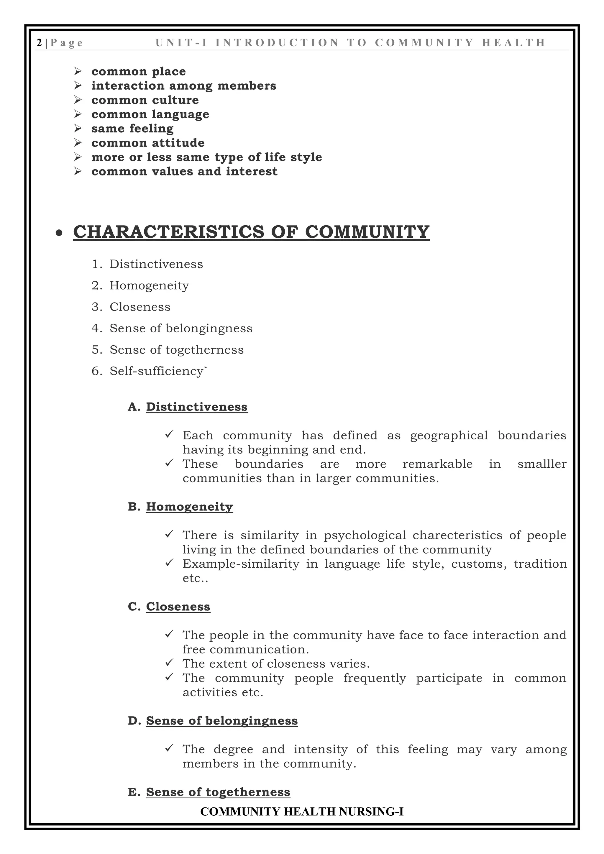 INTRODUCTION TO COMMUNITY HEALTH | PDF