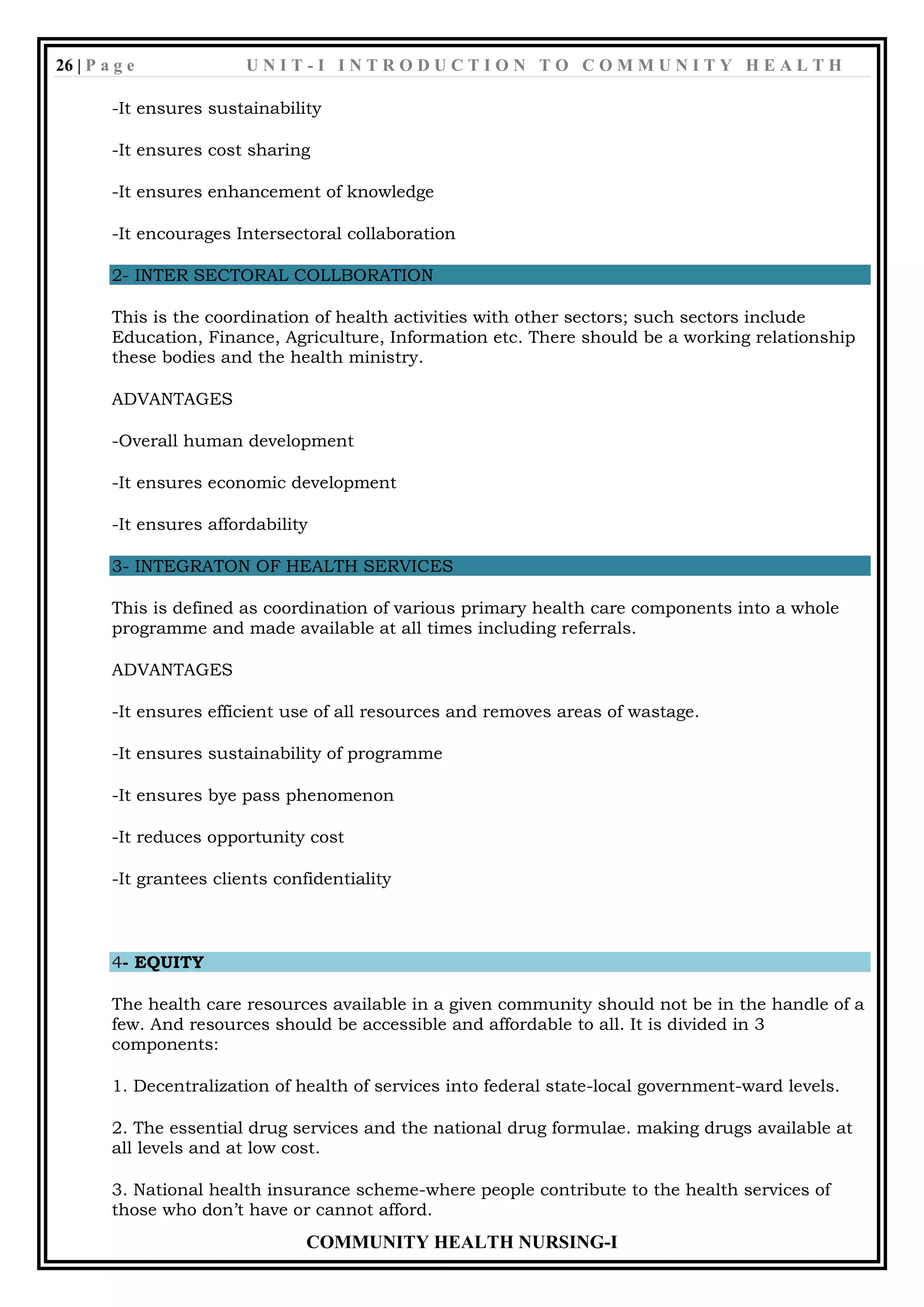 INTRODUCTION TO COMMUNITY HEALTH | PDF