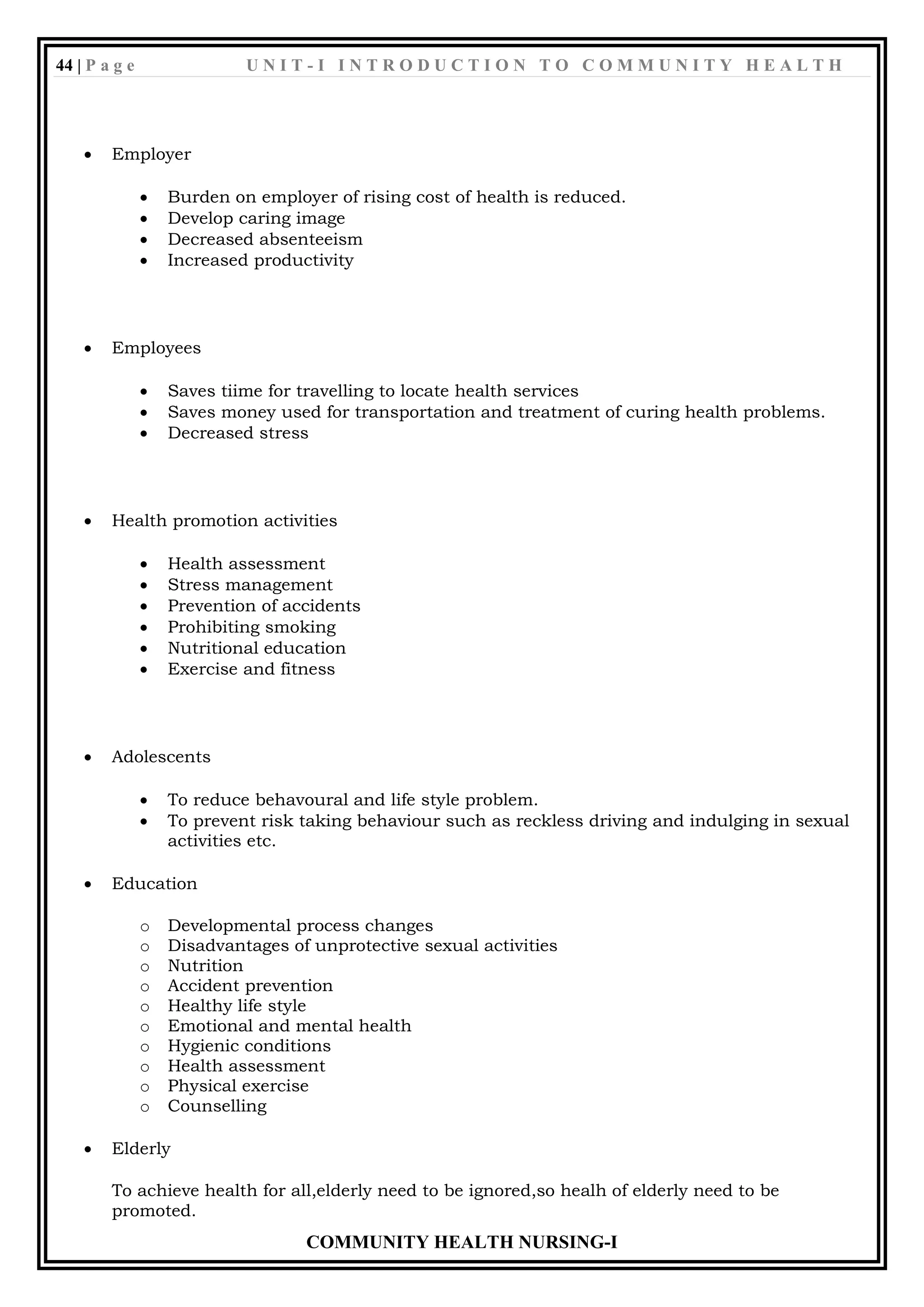 INTRODUCTION TO COMMUNITY HEALTH | PDF