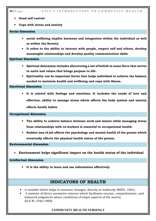INTRODUCTION TO COMMUNITY HEALTH | PDF
