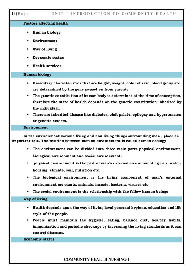 INTRODUCTION TO COMMUNITY HEALTH | PDF