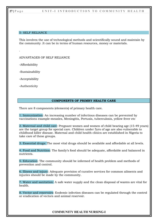 INTRODUCTION TO COMMUNITY HEALTH | PDF