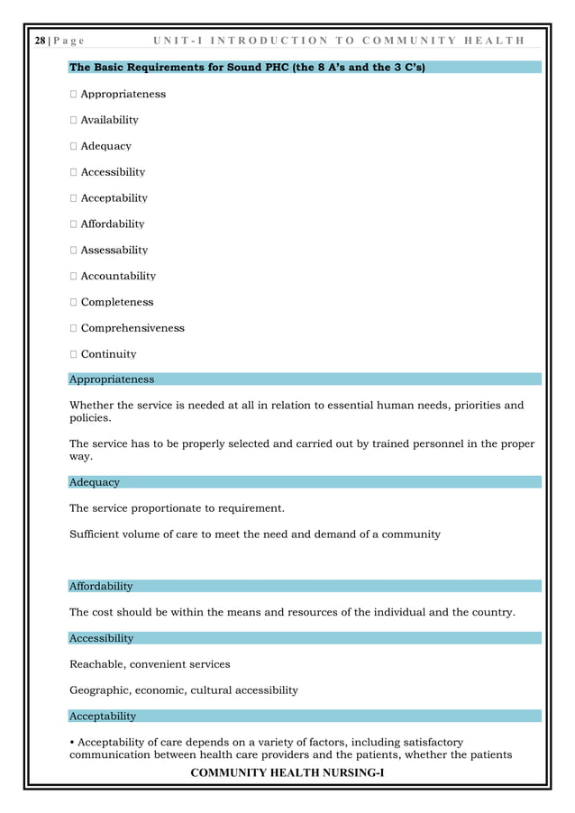 INTRODUCTION TO COMMUNITY HEALTH | PDF