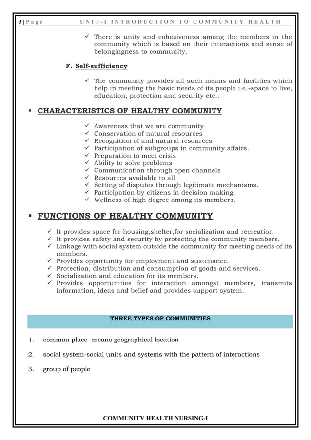 INTRODUCTION TO COMMUNITY HEALTH | PDF