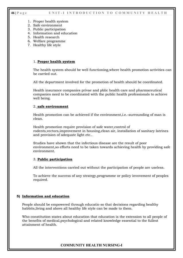 INTRODUCTION TO COMMUNITY HEALTH | PDF