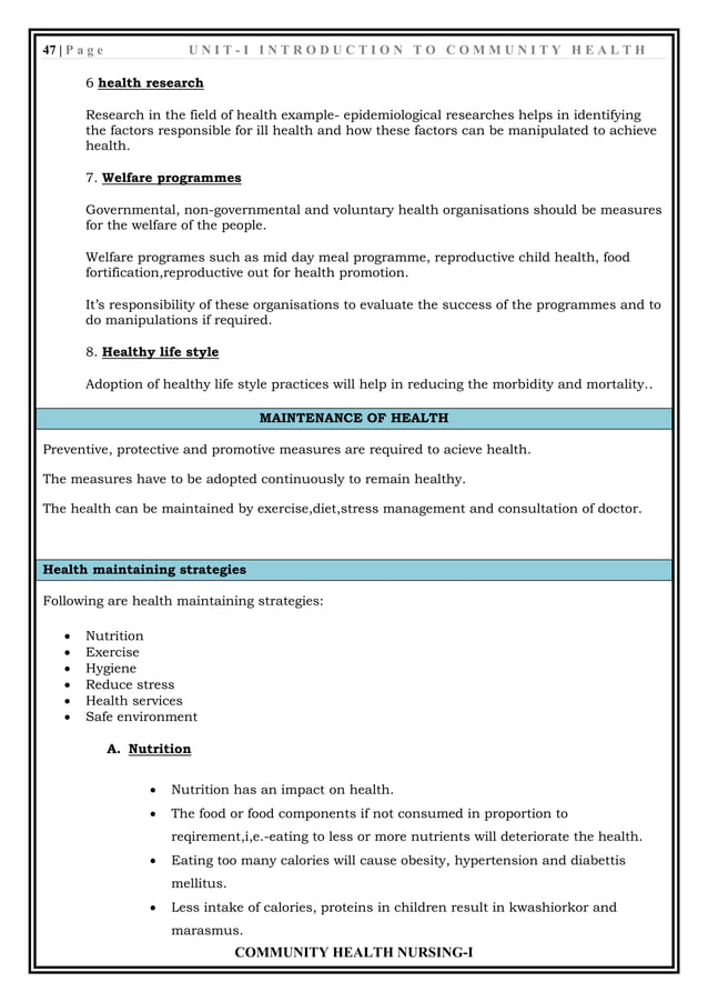 INTRODUCTION TO COMMUNITY HEALTH | PDF