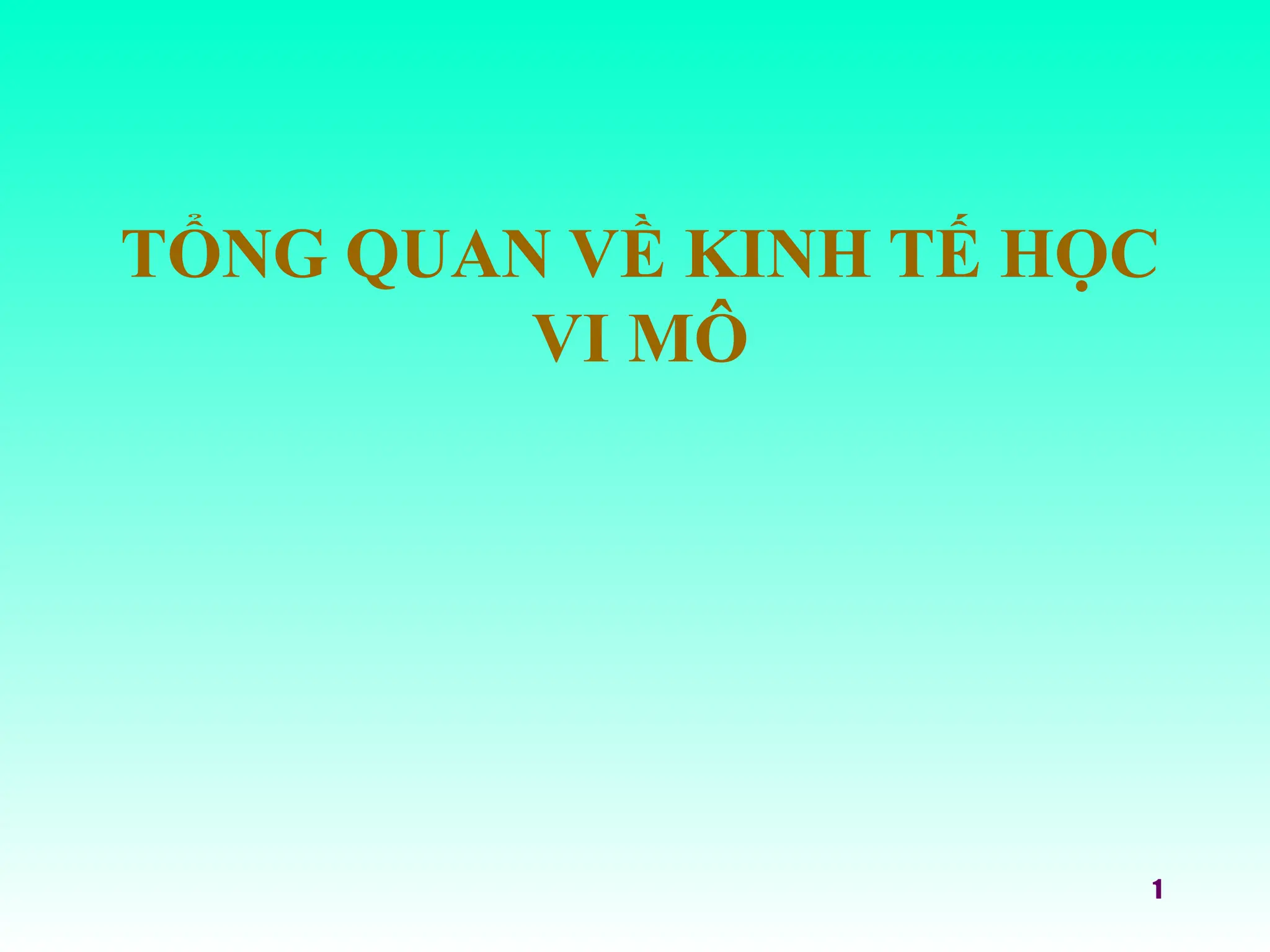 chương1.ppt tổng quan kinh tế học vi mô và vĩ mô | PPT