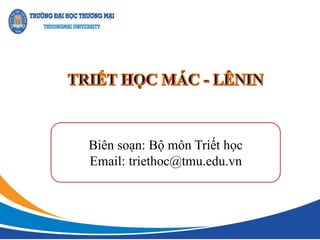 Chương 1 - Triết học Mác Lênin 2021 (edit).pptx
