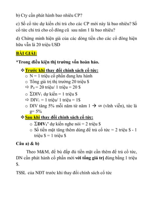 Chương 13 chính sách cổ tức gửi cô - | DOCX