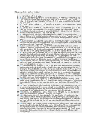 Chương 1 tu tuong hcm | PDF