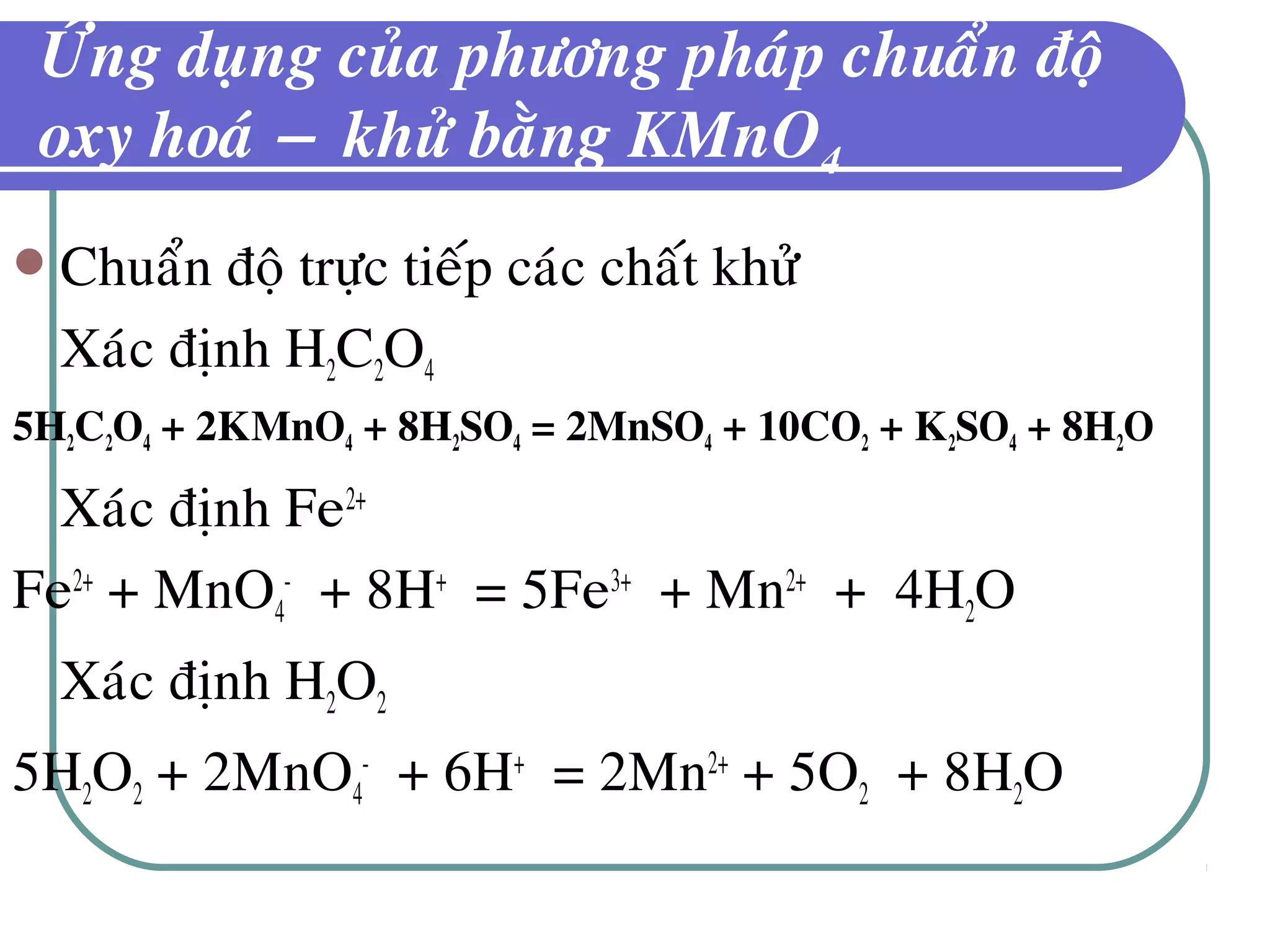 Chương 3. phương pháp chuẩn độ oxy hóa khử | PDF