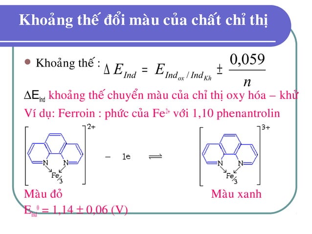 Chương 3. phương pháp chuẩn độ oxy hóa khử | PDF