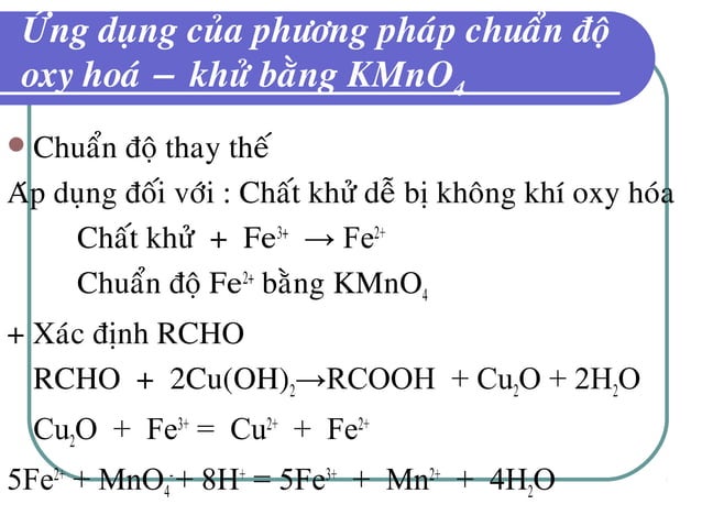 Chương 3. phương pháp chuẩn độ oxy hóa khử | PDF