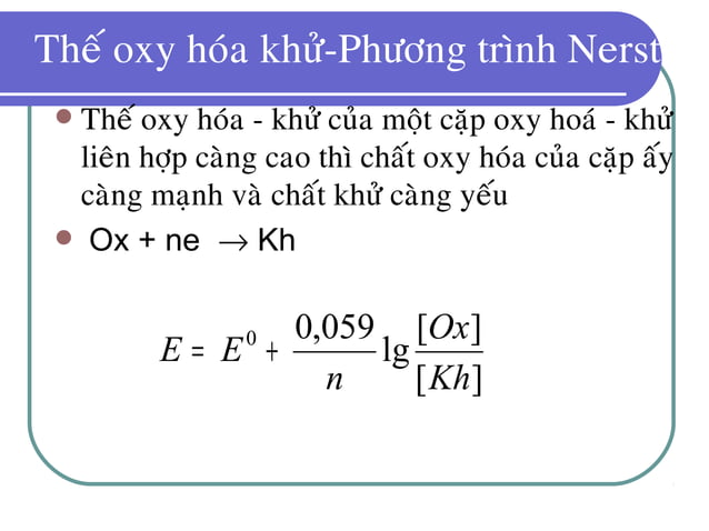 Chương 3. phương pháp chuẩn độ oxy hóa khử | PDF