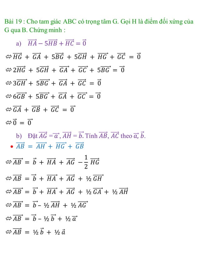Chứng minh đẳng thức vectơ và phân tích vectơ | DOCX