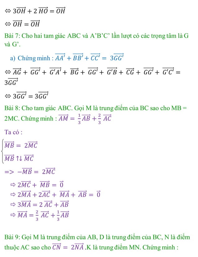 Chứng minh đẳng thức vectơ và phân tích vectơ | DOCX
