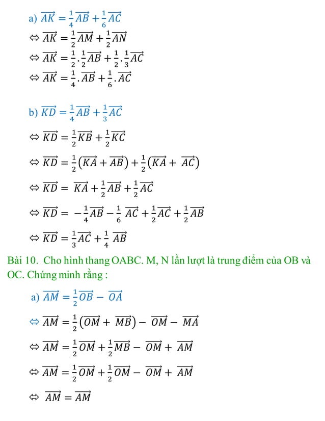Chứng minh đẳng thức vectơ và phân tích vectơ | DOCX