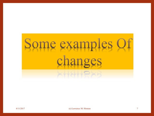 CHANGES AROUND US | PPTX | Chemistry | Science