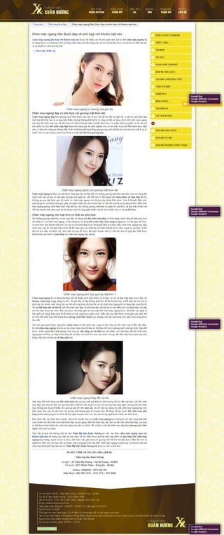 Bi quyet xac dinh chan may ngang hop voi khuon mat nao - Tham my xuan huong | PDF