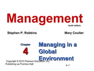 Ch no. 4 Managing in Global Environment | PPT