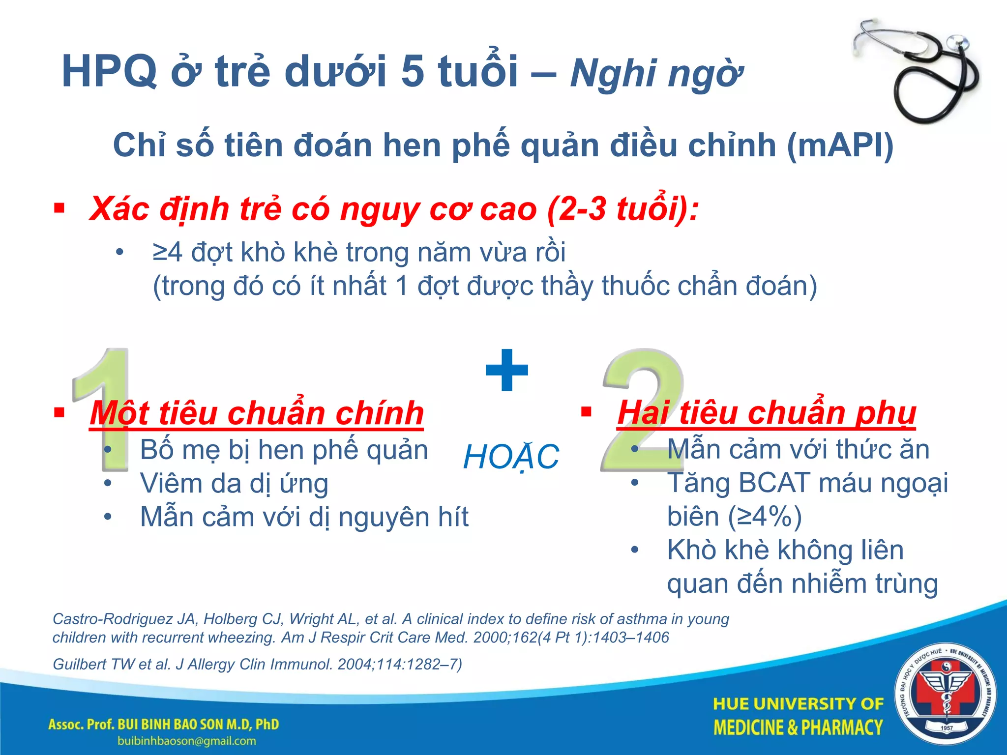 Chẩn đoán và điều trị hen phế quản ở trẻ em | PDF