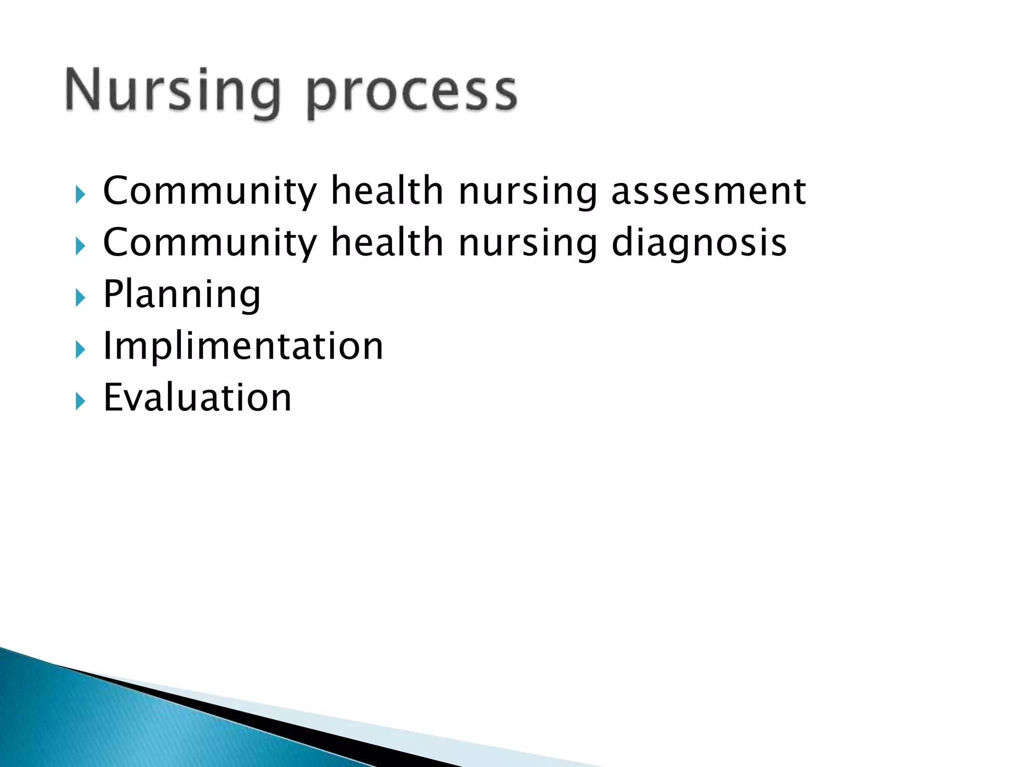 community health nursing process | PPTX