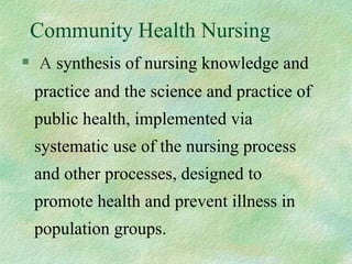 community health nursing | PPT