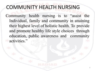 Introduction of Community health nursing | PPSX