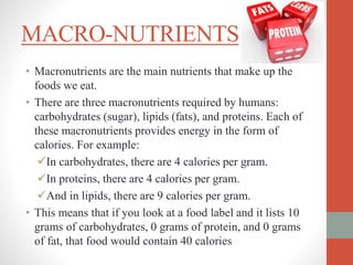 Macro-nutrients (Carbohydrates) | PPTX